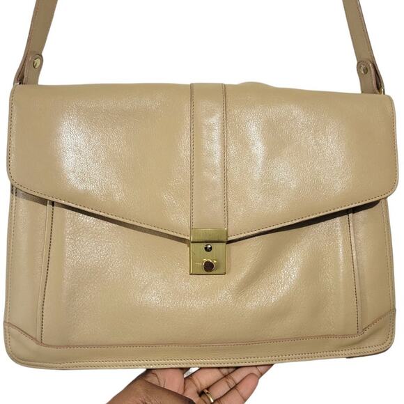 Vintage | Bags | Vintage Jane Barry Taupe Leather Shoulder Bag Purse ...